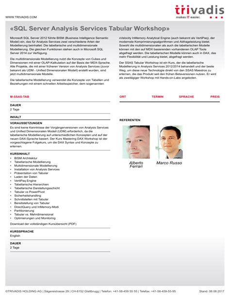 Sql Server Analysis Services Tabular Workshop M