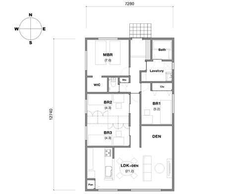 千葉市 28坪 3ldkの間取り Denと広々リビング市川市・船橋市で平屋の注文住宅は自然素材・高耐震・高断熱の工務店daishu