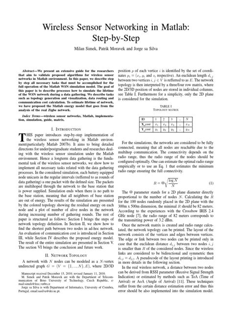 wireless sensor networking in matlab step by step pdf transmission