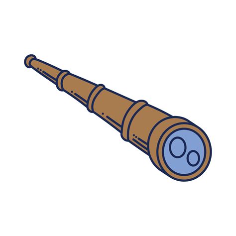 Retro Telescope Nautical Tool 11453550 Vector Art At Vecteezy