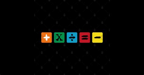Colorful Mathmatics Symbols Mathmatics Symbols Sticker Teepublic