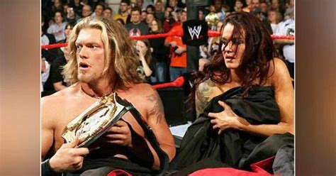 When Wwes Superstars Edge And Lita Had A Live Sx Celebration With A Bed