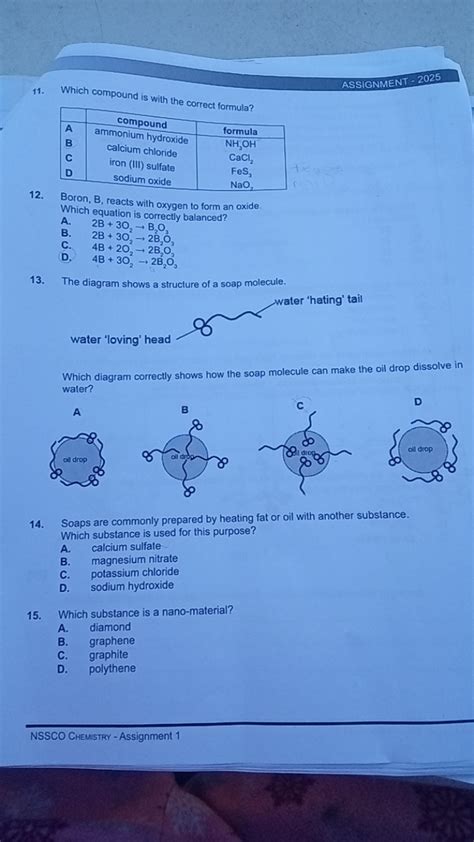 Assignment 2025 Which Compound Is With The Correct Formula Begin Tabula