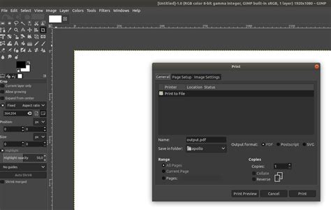 Printing No Printer In GIMP Print Dialog In Ubuntu Ask Ubuntu