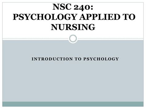 Psychology Ppt Free Download