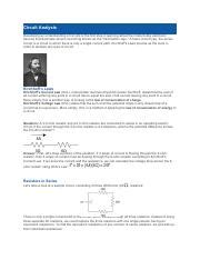 Circuit Analysis VIRP Table Pdf Circuit Analysis Developing An Understanding Of Circuits Is