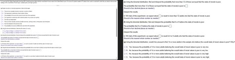 solved e using the binomial distribution find and