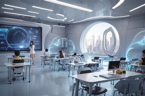 Premium Ai Image Futuristic Classroom Assessment Methods Beyond