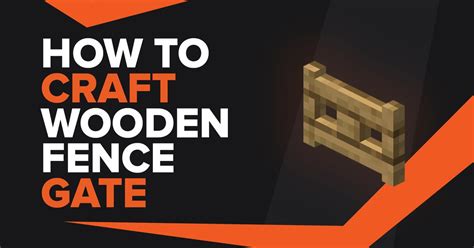 How To Make Wood Fence Gate In Minecraft