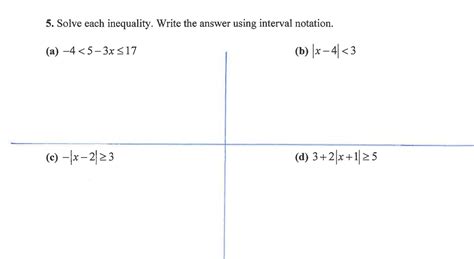 Solved 5 Solve Each Inequality Write The Answer Using Chegg Com