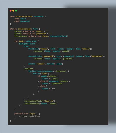 Swiftui Provides The Focusstate Property Wrapper That Works On All Apple Majid Jabrayilov