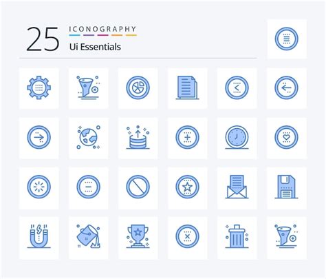 Free Vector | Ui Essentials 25 Blue Color icon pack including documents copy remove report diagram