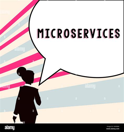 Text Caption Presenting Microservices Business Concept Software Development Technique Building