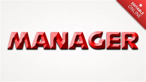 Manager Text Effect Generator