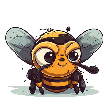 Bumblee Clipart Lucu Kartun Bumble Bee Ilustrasi Vektor Kumbang