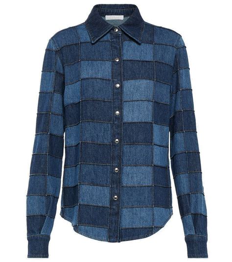 Chloé Patchwork Denim Shirt Chloe