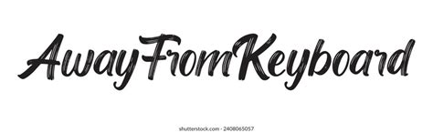 Away Keyboard Text On White Background Stock Vector Royalty Free 2408065057 Shutterstock
