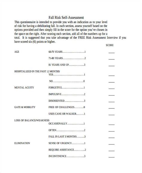 46 Self Assessment Examples To Download