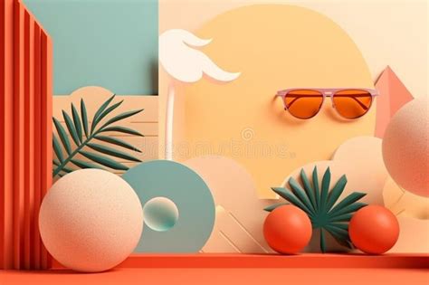 The Essence Of A Perfect Summer Day Background With Summer Elements Ai