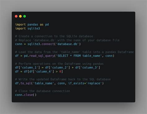 lara wehbe on linkedin pandas sqlite datamanipulation coding