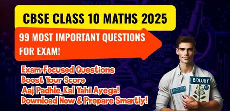Cbse Class 10 Maths 2025 99 Most Important Questions With Solution Pdf