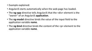 AngularJS Introduction, how to run Angular | PPT