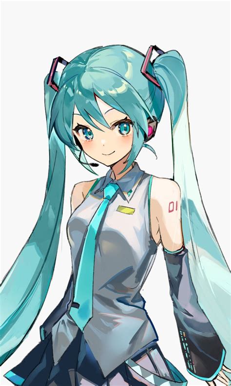 Hatsune Miku 1girl Red Scarf Solo Scarf Twintails Layered Sleeves