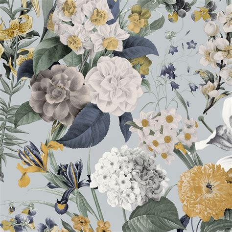 Graham And Brown Wallpaper Glasshouse Flora Sky 113964