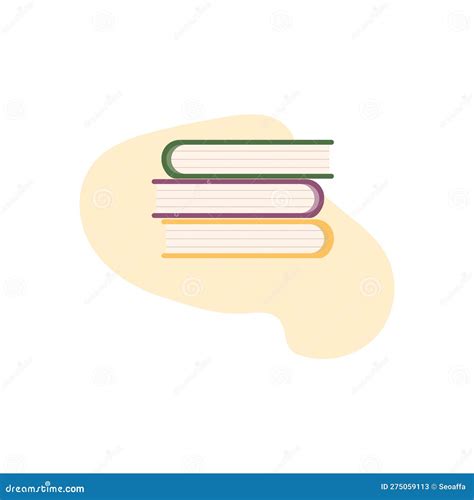 Stack Of Colorful Hardcover Books Vector Illustration Stock Vector