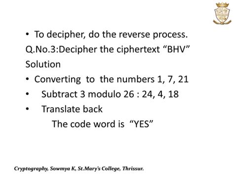 Mathematics Cryptography Pptx