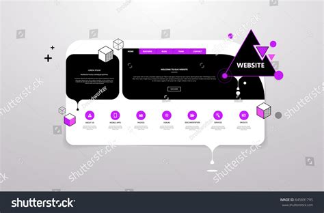 Minimal Abstract User Interface Vector Design Stock Vector Royalty