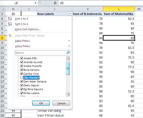 Pivot Table Excel Pengertian Fungsi Cara Membuat