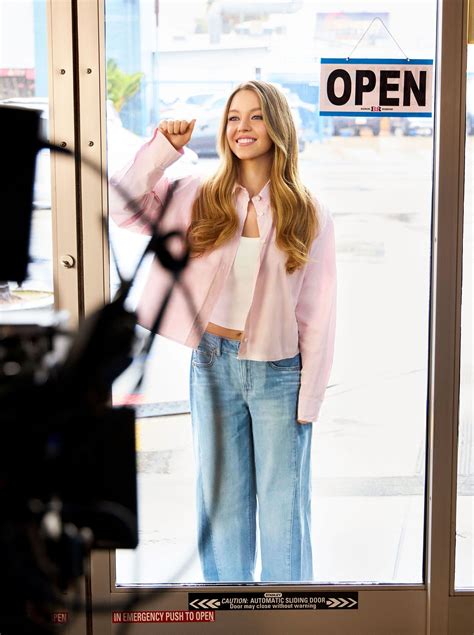 Sydney Sweeney Pink Mini Dress Cleavage Ice Cream Shoot Hot Celebs Home