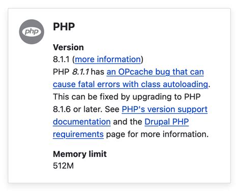 Status Report Should Warn About OPcache Bug In PHP To Drupal Org