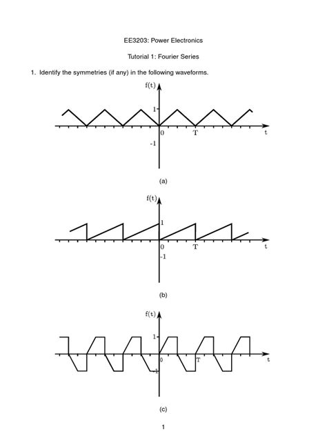 Tutorial 1 Fourier Series Pdf