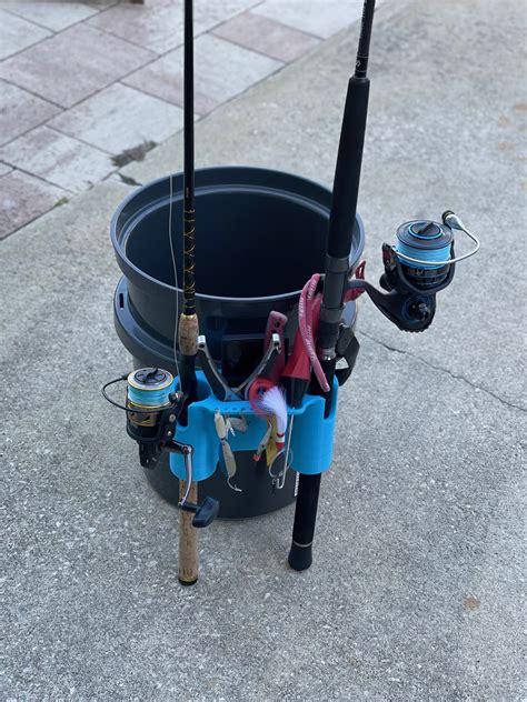 Bucket Fishing Pole Holder By Robert Download Free Stl Model