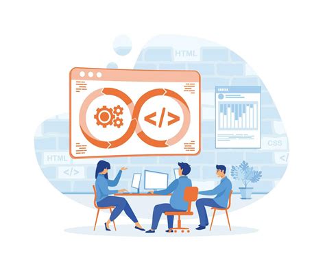 Devops Team Abstract Concept Vector Illustration Software Development Team Member Agile Workflow