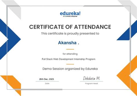 Akansha Devli On Linkedin Certified By Edureka For Demo Session In Web