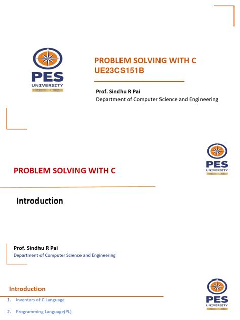Unit 1 Pdf C Programming Language Computer Programming
