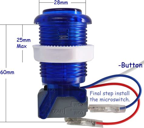 Buy SJ JX Arcade Game Stick DIY Kit Buttons With Logo LED Way Joystick USB Encoder Cable