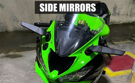 Kaiqivem Motorcycle Mirrors Stealth Wind Wing Side Rearview