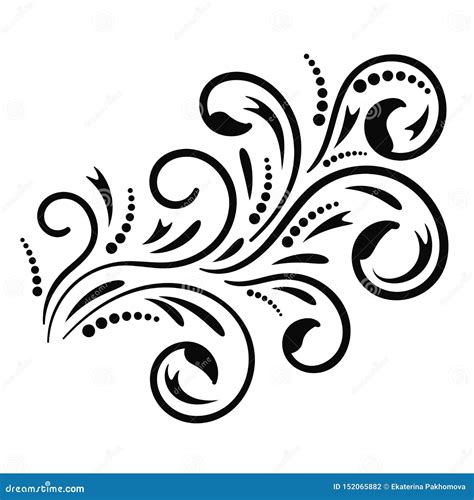 Abstract Curly Element For Design Swirl Curl Stock Vector Illustration Of Book Floral