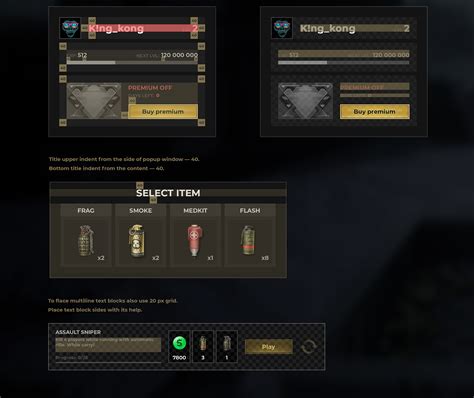 Ui Design For Mobile Shooter On Behance