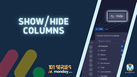 Monday Show Hide Columns YouTube