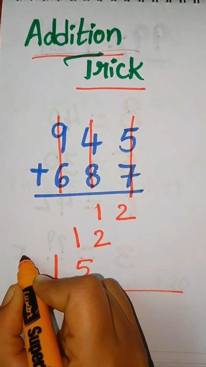 Unique Method Of Addition Maths Trick Maths Mathstrick Shorts