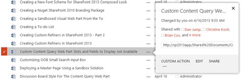 adding a custom action to a callout in sharepoint 2013 elio struyf