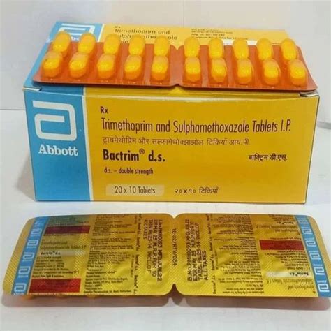 400mg Bactrim Ds Sulfamethoxazole Trimethoprim Tablets At ₹ 290box