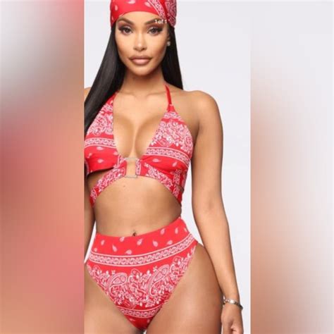 Fashion Nova Swim Fashion Nova Red Bandana Bikini Poshmark
