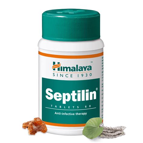 СЕПТИЛИН (SEPTILIN) ПРИРОДНЫЙ АНТИБИОТИК, ХИМАЛАЯ (HIMALAYA), 60 ТАБ ...