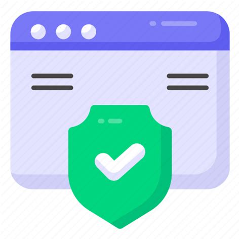Secure Website Webpage Browser Web Protection Security Icon